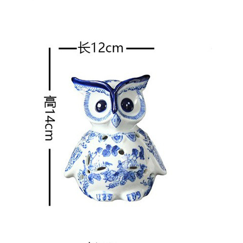 Фигурка совы из фарфора Jingdezhen, декор для дома в китайском стиле, подарок на день рождения, маленький размер