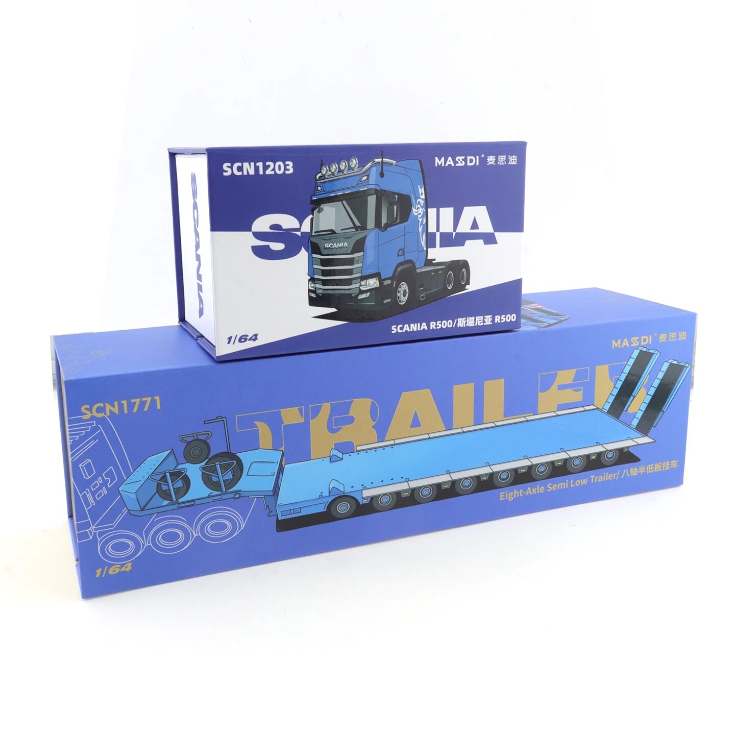 MASSDI 1/64 Scania R650 грузовик с прицепом SCN1771 SCN1772