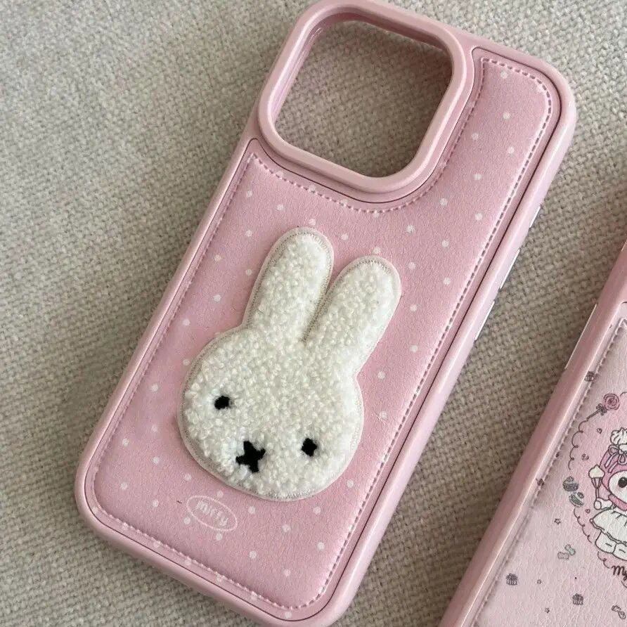 Чехол для телефона Miffy розовый резиновый 03, iPhone16PLUS