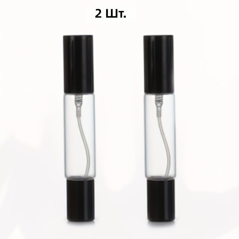 Флакон для духов двойного назначения со спреем и роликом, черный, 2 шт.