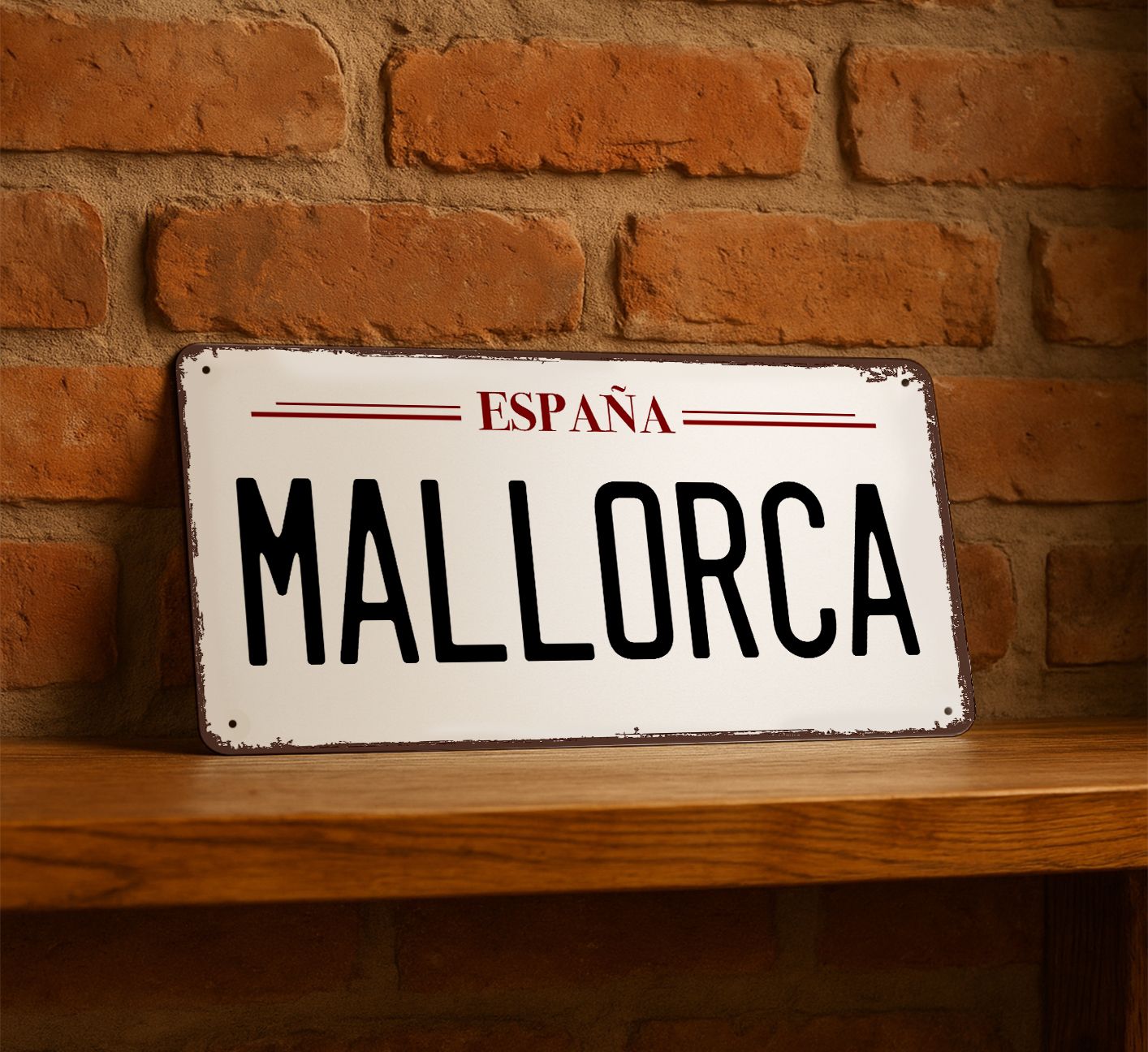 Металлическая табличка Mallorca Espa a, испанский ретро декор, сувенир Майорка, подарок путешественнику, 15х30 см