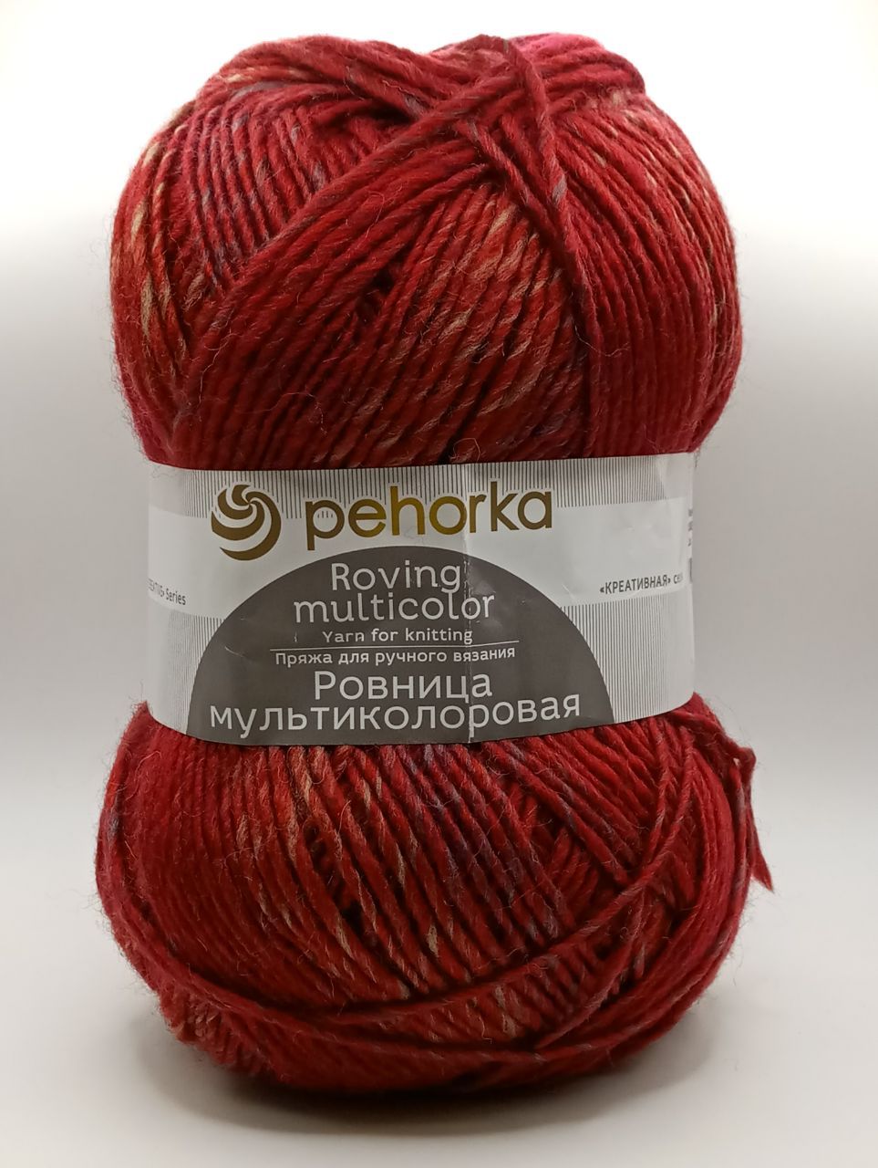 Пряжа Пехорка Ровница Мультиколоровая 1626 (5 мотков, 200г/400м) вишнёвый джем