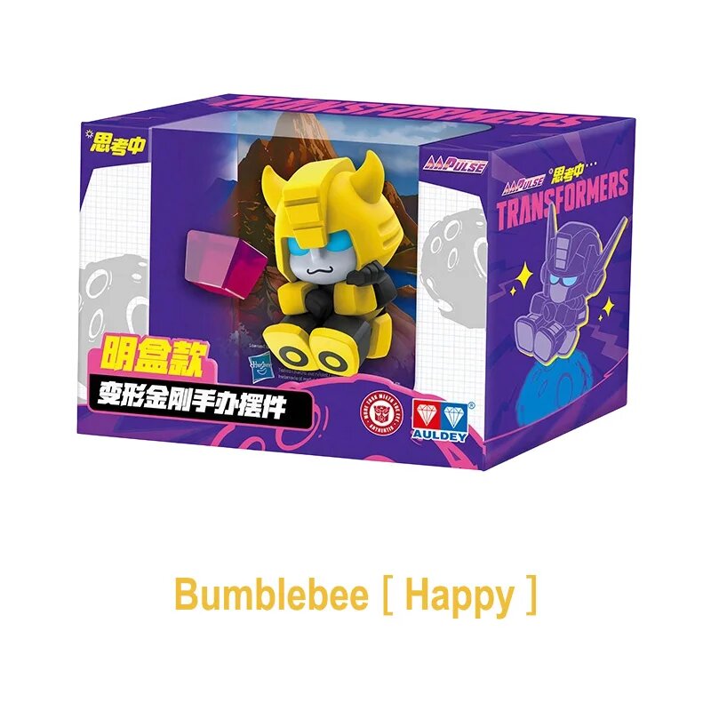 AULDEY Transformers Chibi Фигурки Оптимус Прайм Мегатрон Бамблби Bumblebee Happy