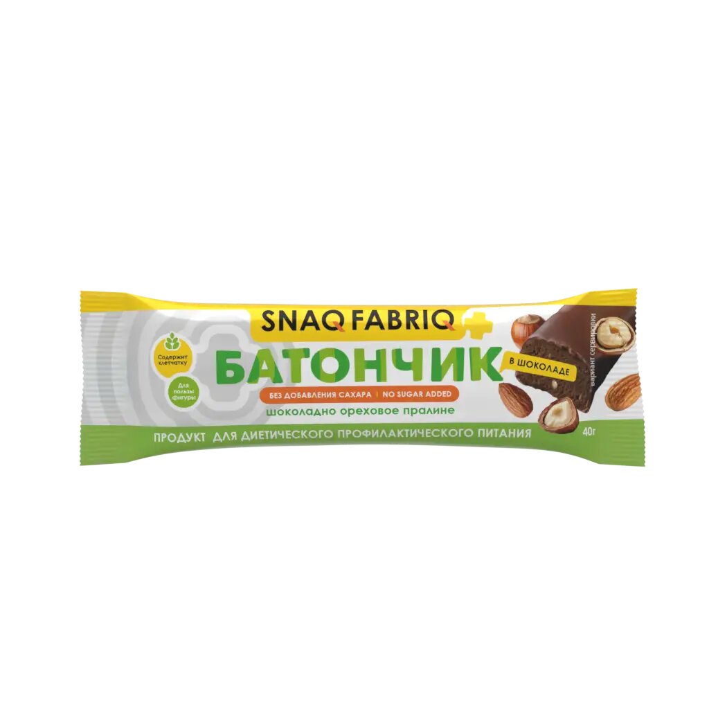Snaq Fabriq Батончик глазированный Шоколадно-ореховое пралине 35 г 1 шт