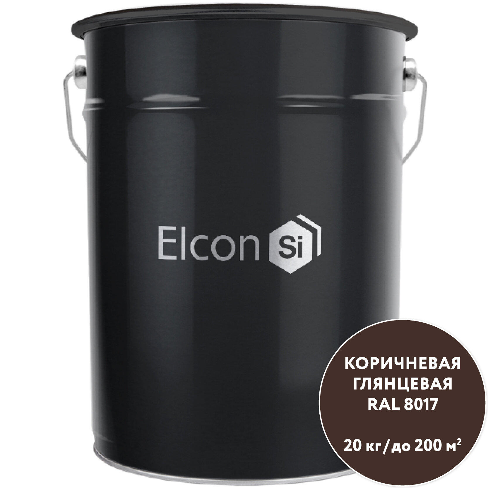 Elcon Грунт-эмаль 3 в 1 глянцевая коричневая RAL 8017 00-00750265