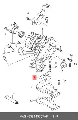 Прокладка Audi/Vw (VAG 059145757AF)