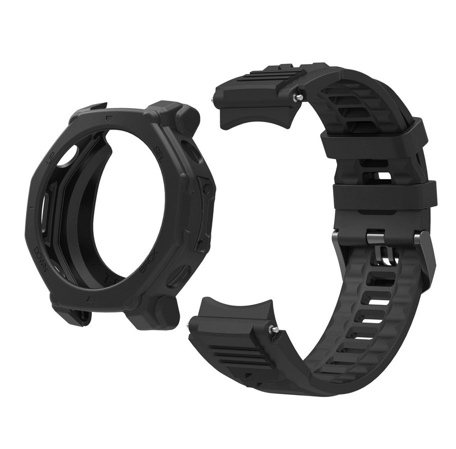 Поддерживается Huami Amazfit T - Rex3 Pro 48 мм силиконовый ремешок черный защитный чехол