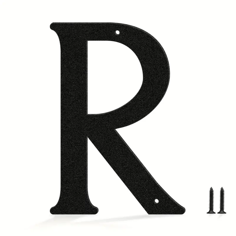 Настенная буква английского алфавита R, черная, 5 дюймов, для декора стен, вывесок и адресных табличек