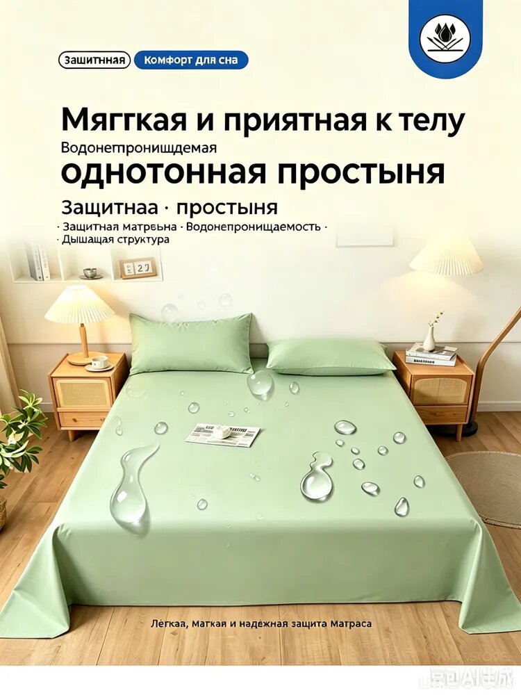 Непромокаемое покрывало на диван от животных, грязи и шерсти собак, нескользящая накидка с TPU мембраной для кровати и дивана, размер 250x230 см