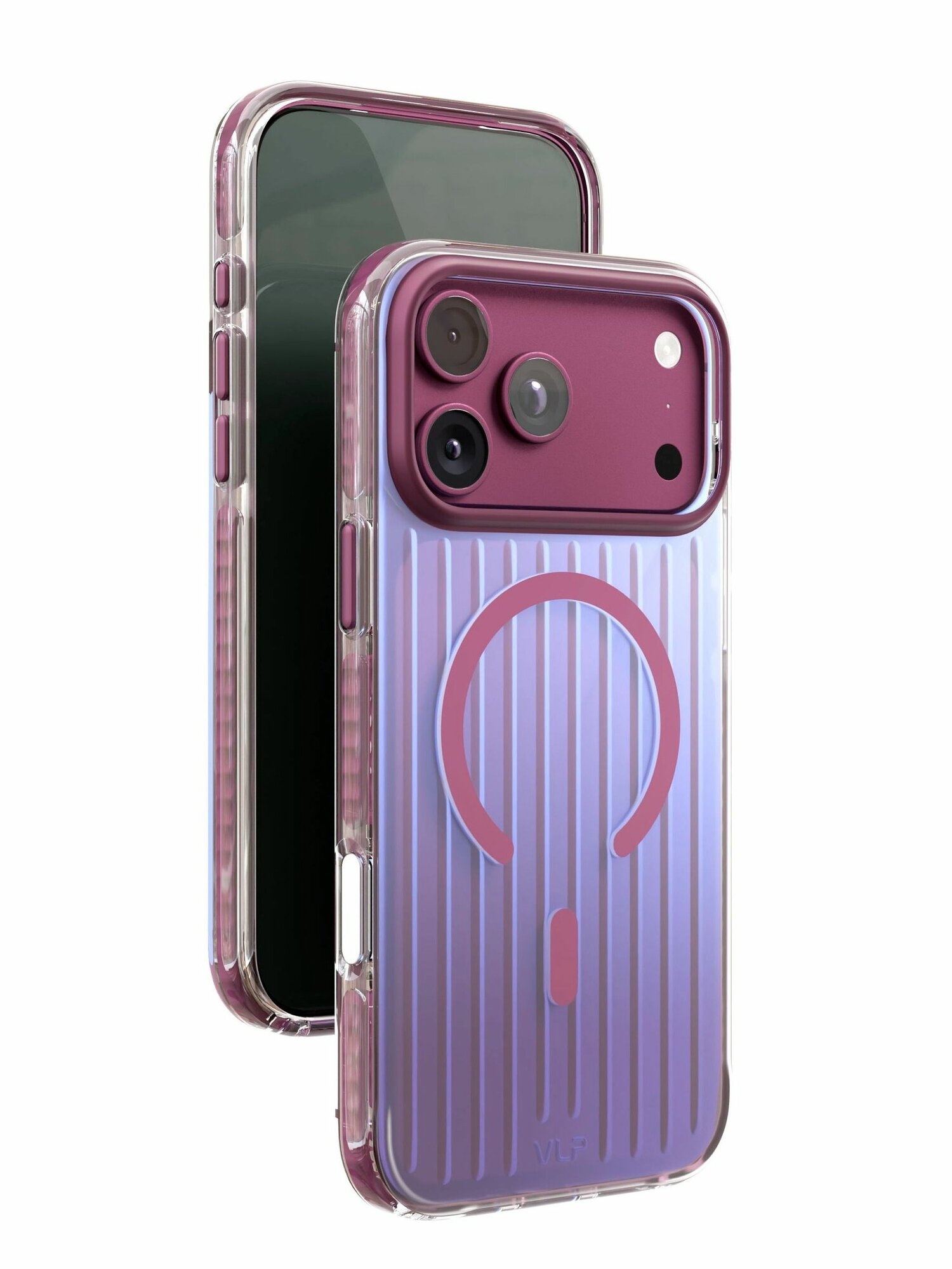 Чехол-накладка VLP Pulse Case с MagSafe для iPhone 18 Pro, темно-вишневый