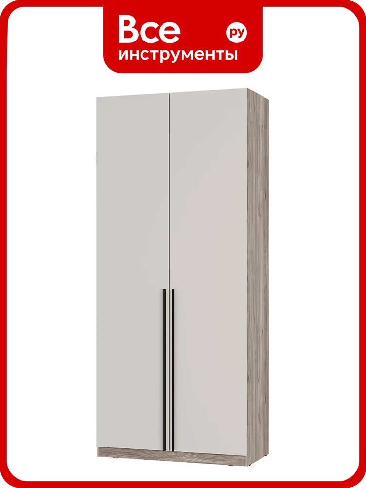 Шкаф 2-х дверный Арника Белла, ШК-03, дуб смоки, кашемир 00-00166303