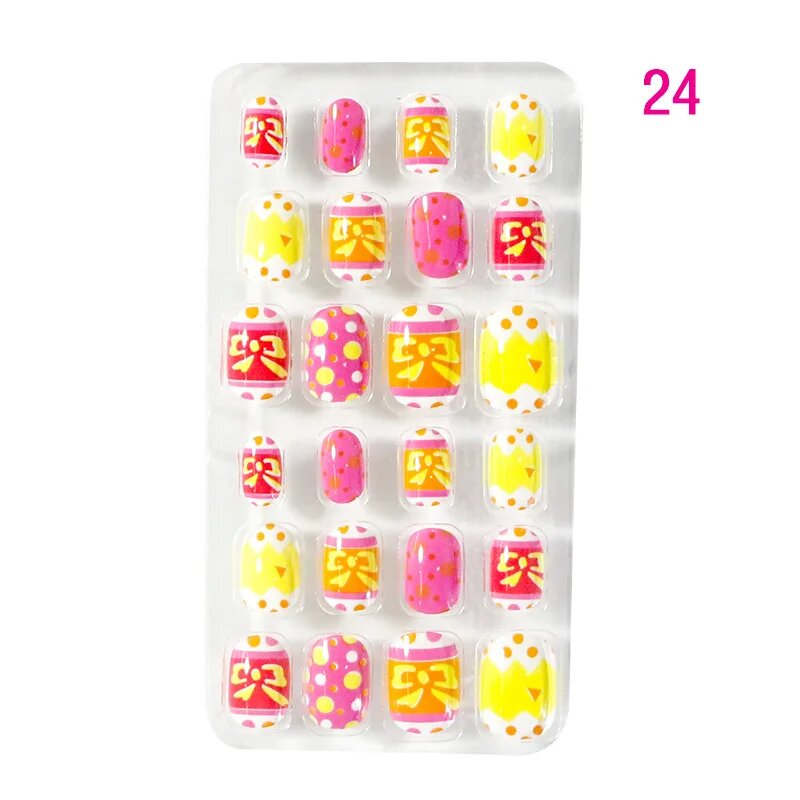24 шт. накладные ногти детские Color 24