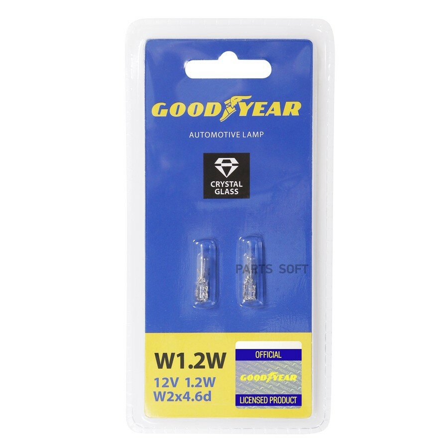 Лампа 12 В 1,2 Вт без цоколя приборная 2 шт. блистер Goodyear GOODYEAR GY015202 | цена за 1 шт