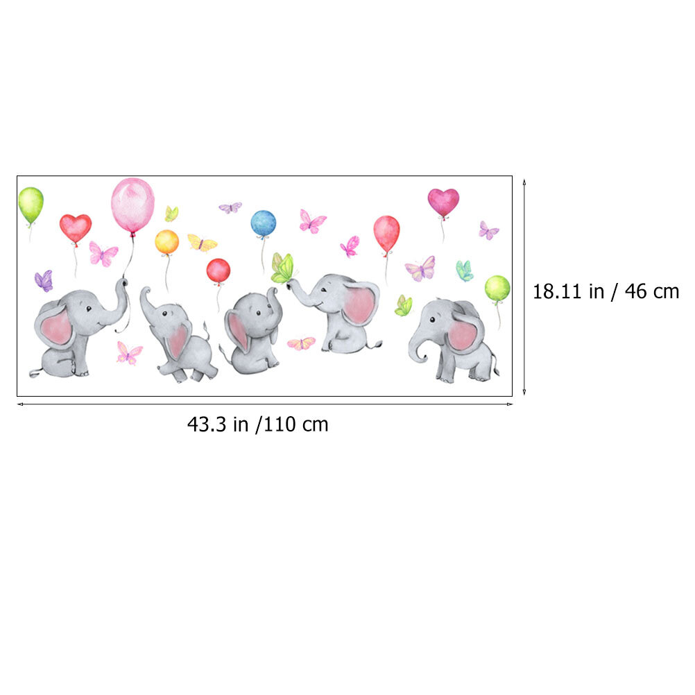Творческие Наклейки На Стены В Forme Слона Из PVC 1 Штук 110X46CM