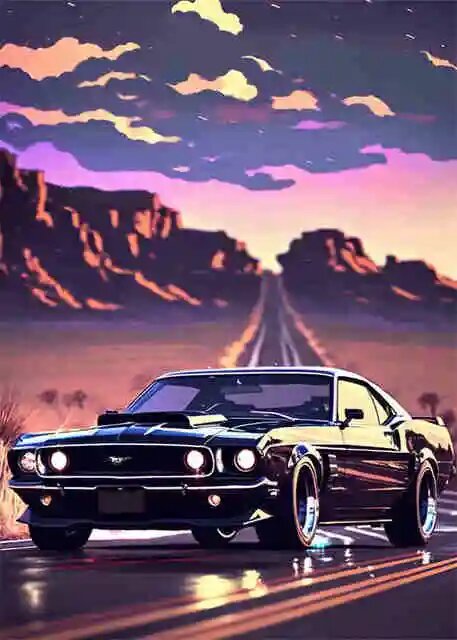 Абстрактная печать на холсте 80s Retro JDM Car Poster W40672-11, 50x70cm
