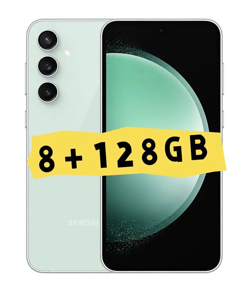 Samsung Смартфон Galaxy S23 FE 5G Двойная SIM-карта 8/128 ГБ, оливковый, прозрачный