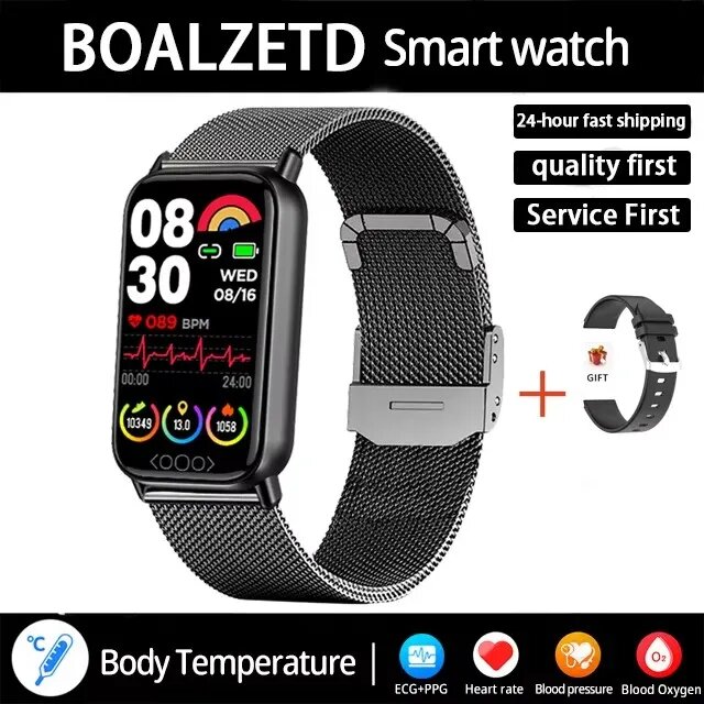 Умные часы DeepFit для мужчин и женщин Black mesh