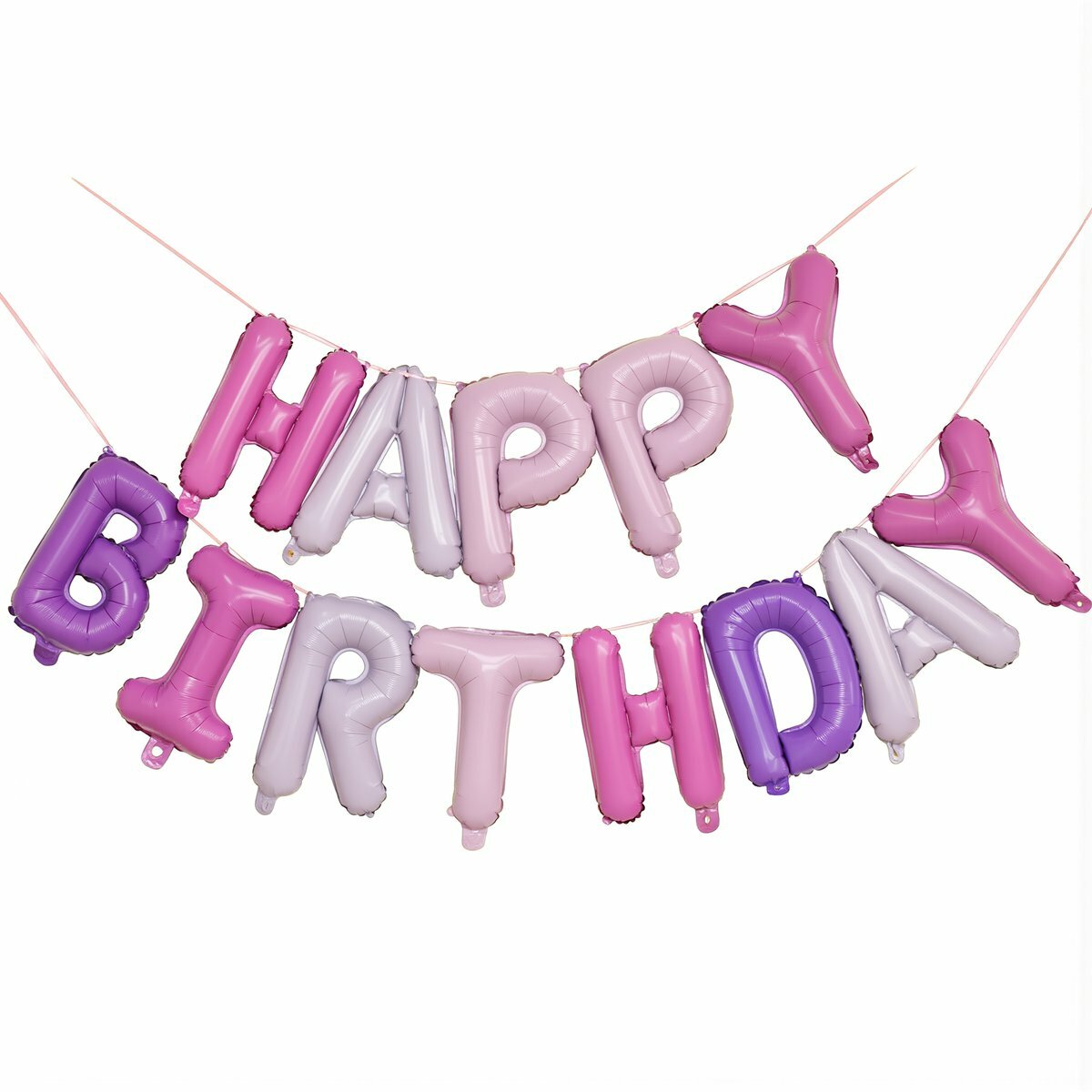 Праздничный декор для дня рождения, алюминиевые шары с надписью Happy Birthday 16 дюймов, лента в комплекте, для подвешивания на стену в комнате, Пантон [бумажная упаковка + соломинка + лента]