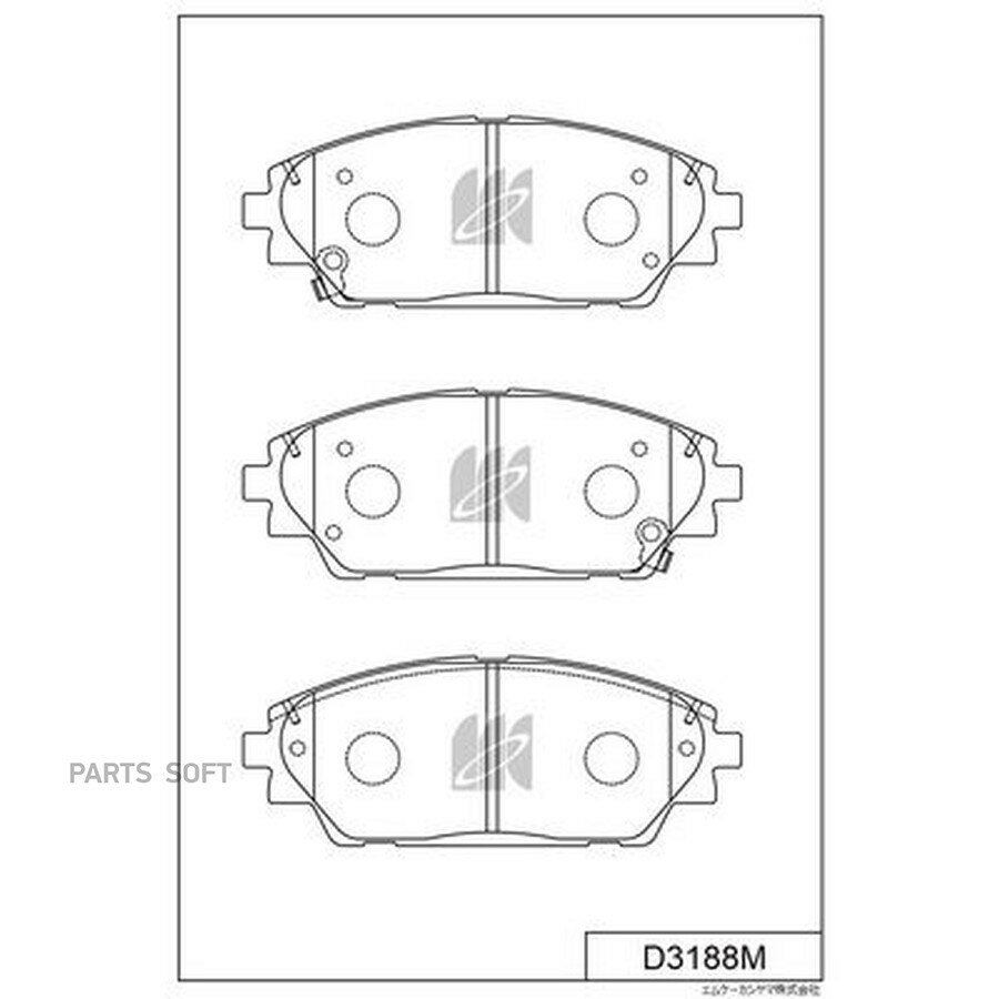 Колодки тормозные MAZDA CX-30 1.8,2.0 15- Kashiyama KASHIYAMA D3188M | цена за 1 шт