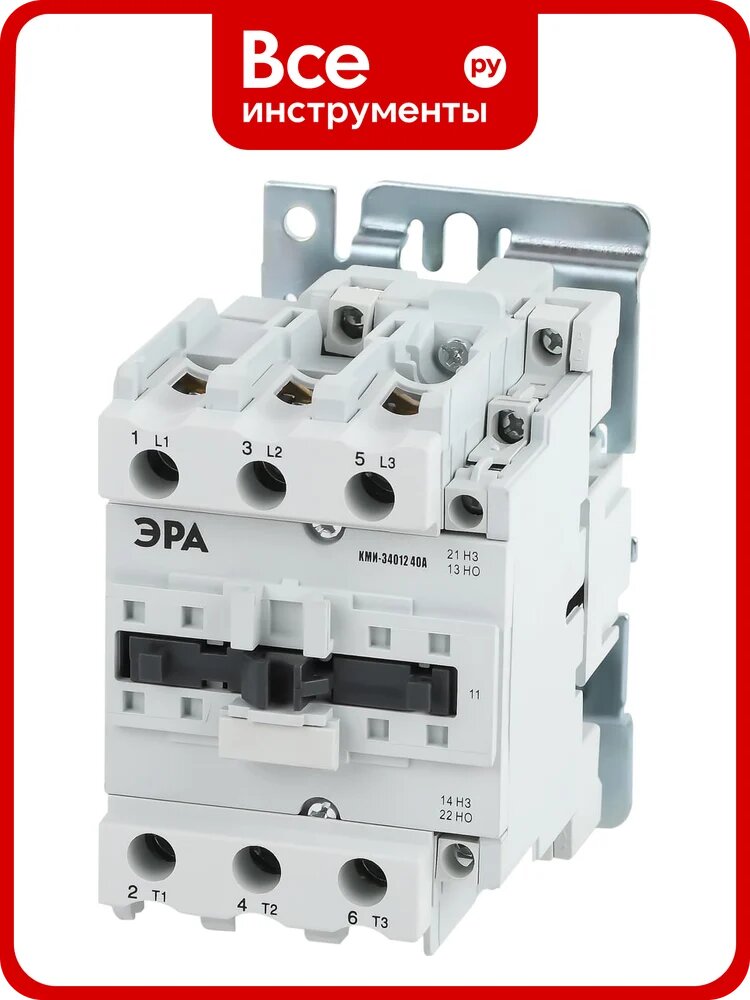 Контактор ЭРА PRO KKM31-040-400-11-E КМИ-34012 40А 400В/АС3 1НО, 1НЗ, Б0050445
