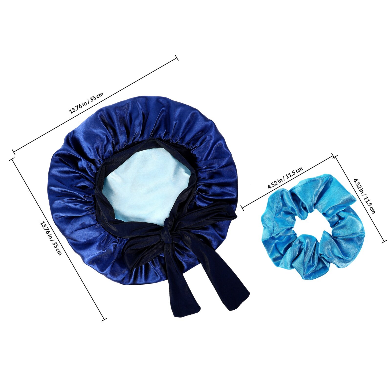 Двухслойный Ночной Колпак Для Волос С Шнурками Защита При Сне Размер 35.00X35.00X0.20Cm