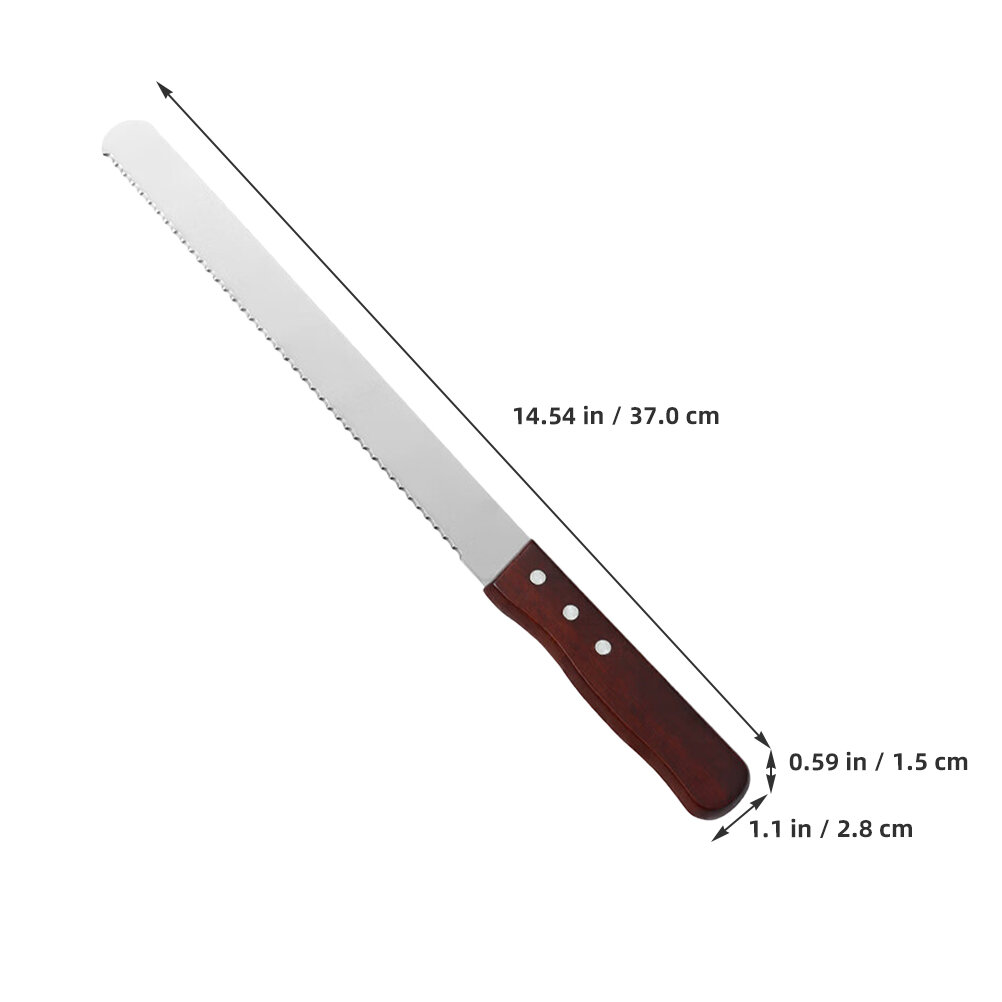 Надежный Инструмент Для Резки Торта Из Нержавеющей Стали Коричневый 37.00X2.80X1.50Cm