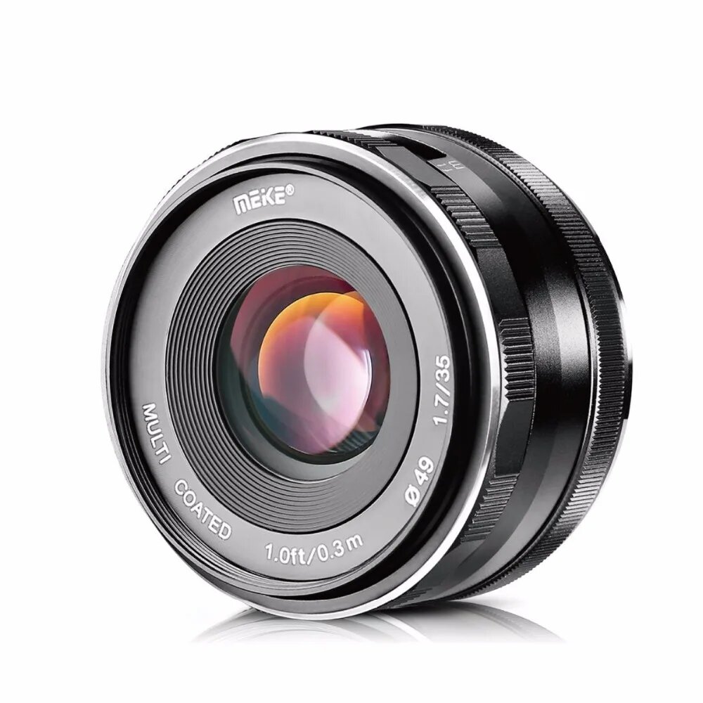 Объектив Meike 35мм f1.7, камера APS-C, большая апертура, ручная фокусировка