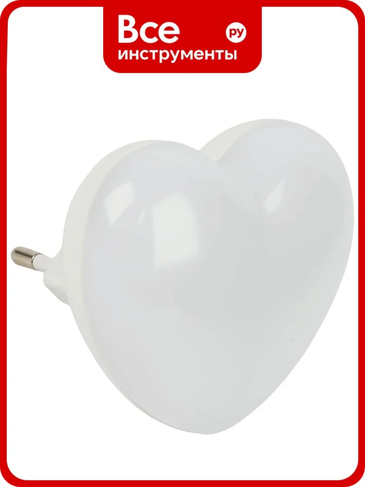 Светильник-ночник Сердце FERON с датчиком освещенности 4LED 0,5W 220V белый 53297