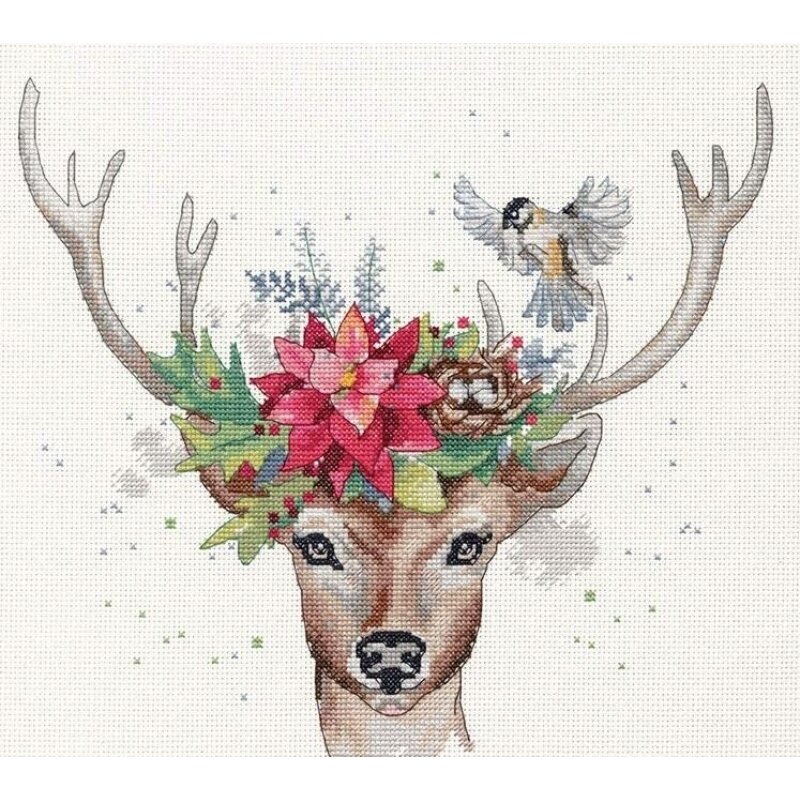 70-08981 Набор для вышивания крестом DIMENSIONS Woodland deer "Лесной олень"