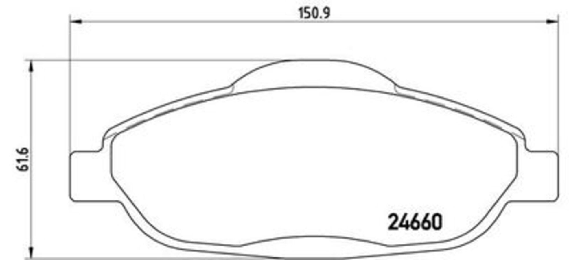 Колодки Peugeot 408 03/11 > (BREMBO P61101)