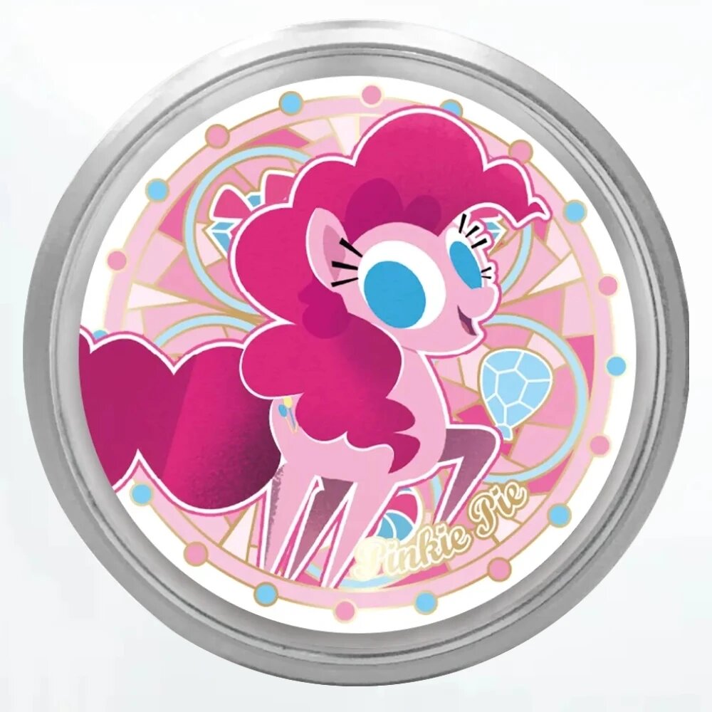 Розовый значок My Little Pony Pinkie Pie, двусторонний