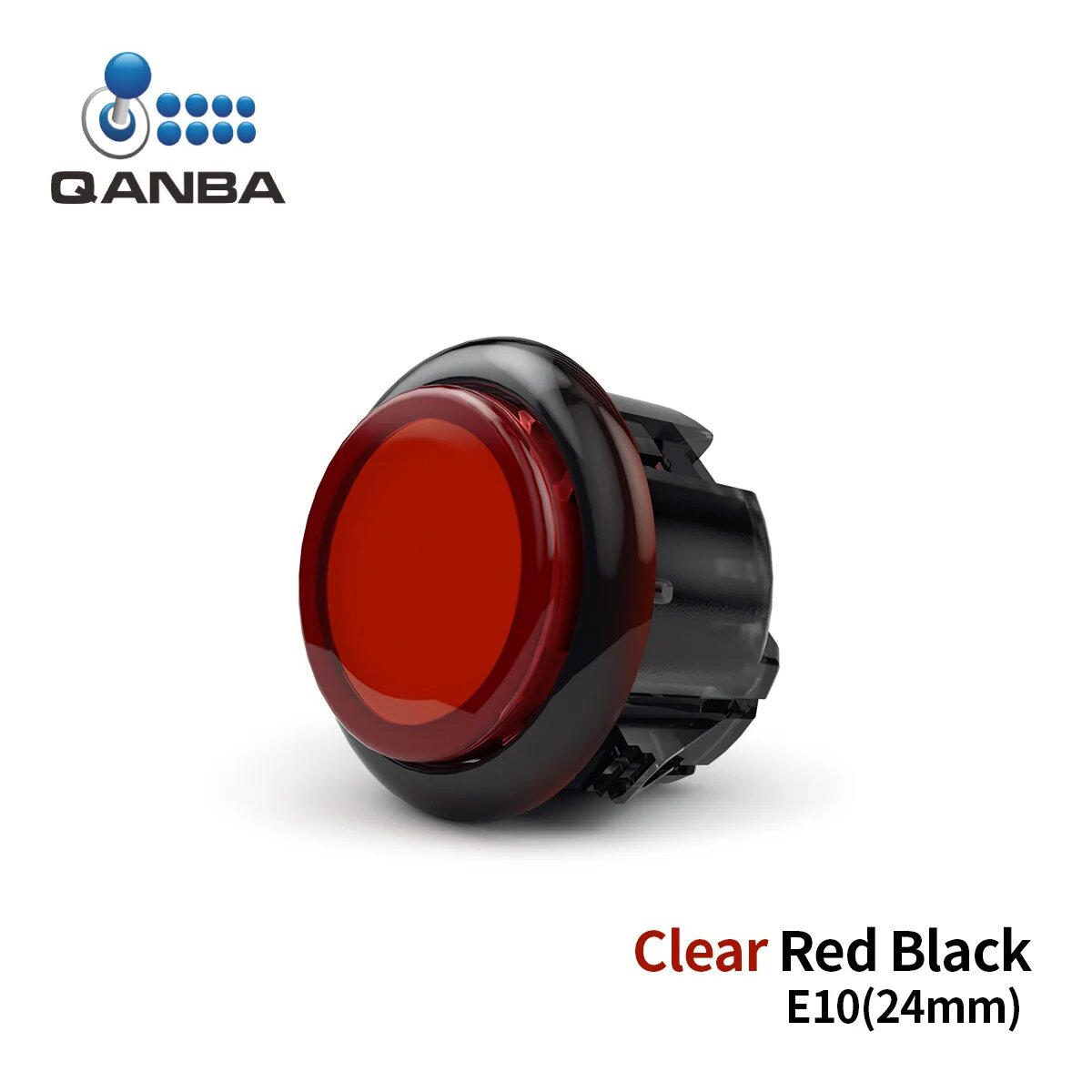 QANBA Clear Red Black E10 аркадная кнопка