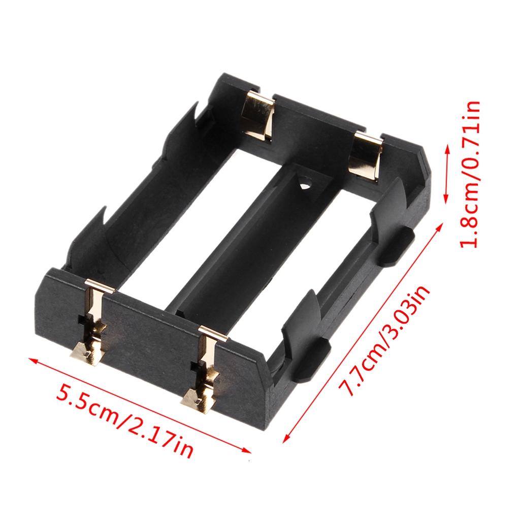2-слотовый держатель батарей 26650 SMD