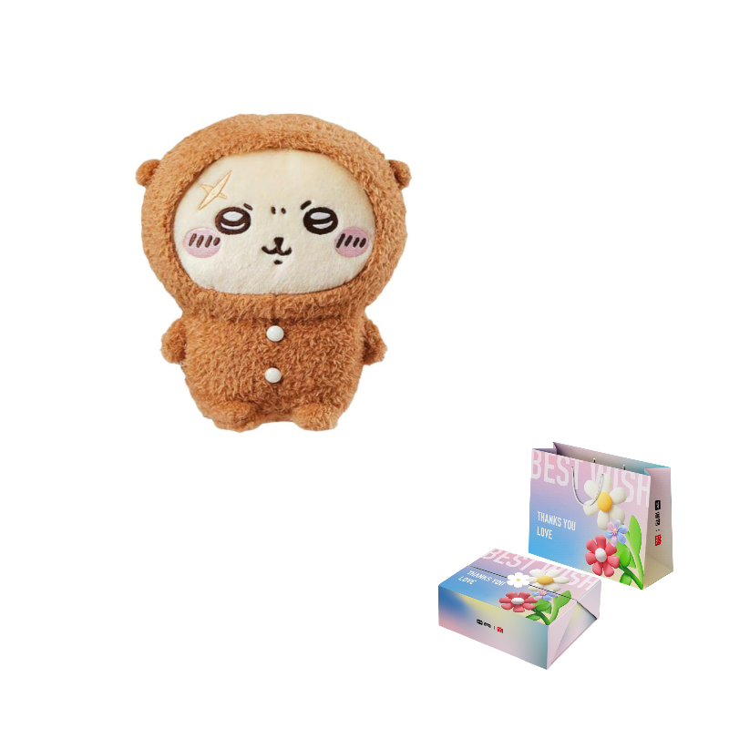 Подарочная сумка унисекс MINISO x Chiikawa Рождественская коллекция с оленем и елкой, Pajamas Sitting Otter