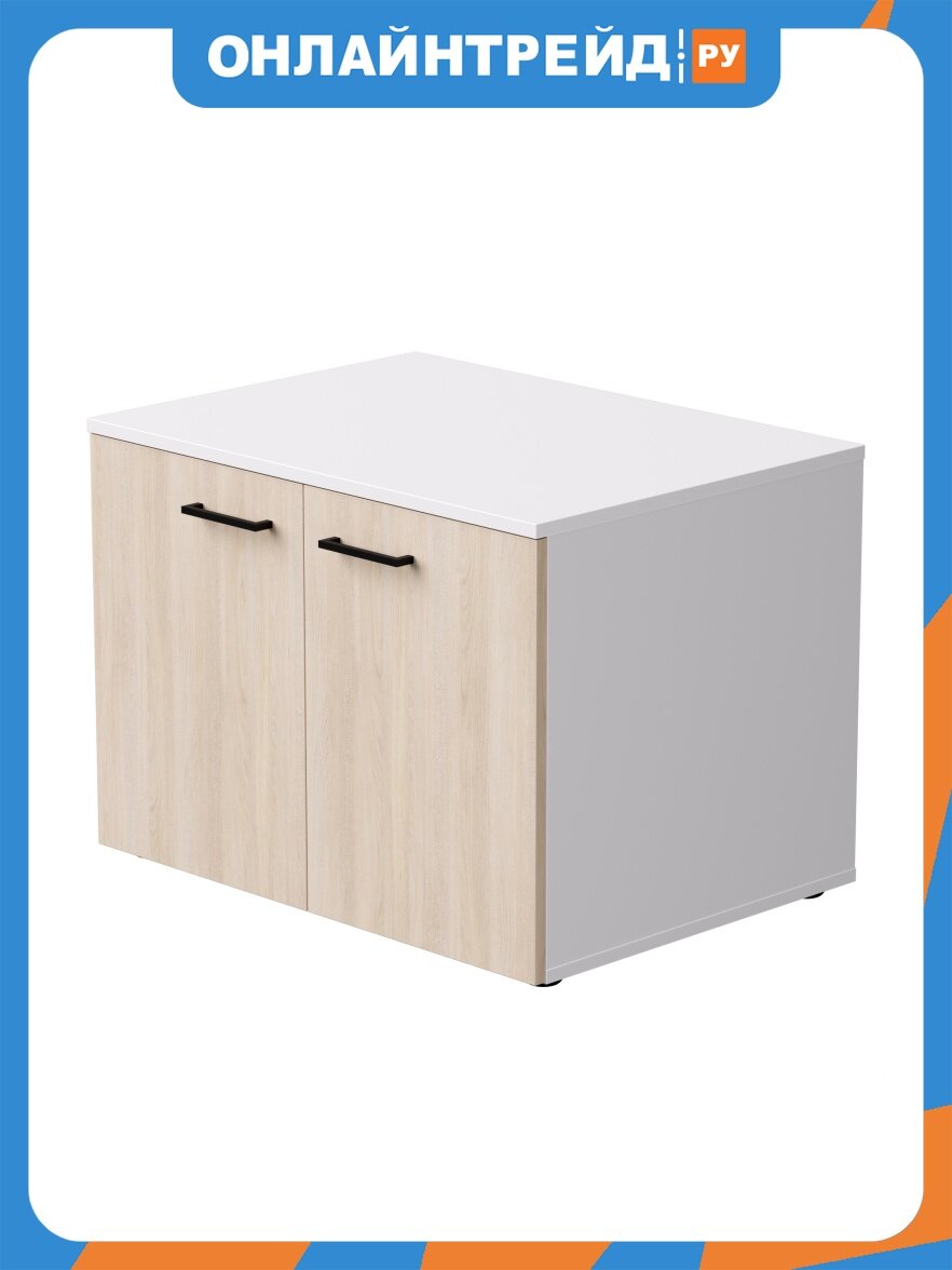 Тумба для оргтехники Everprof EVO 800х604x588 Белый/Дуб Соната