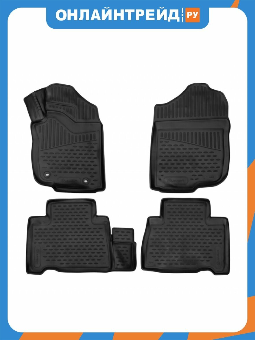 Коврики 3D в салон Autofamily ELEMENT для TOYOTA Harrier (2013-н. в.) правый руль, полиуретан (ELEMENT3D01840210k)