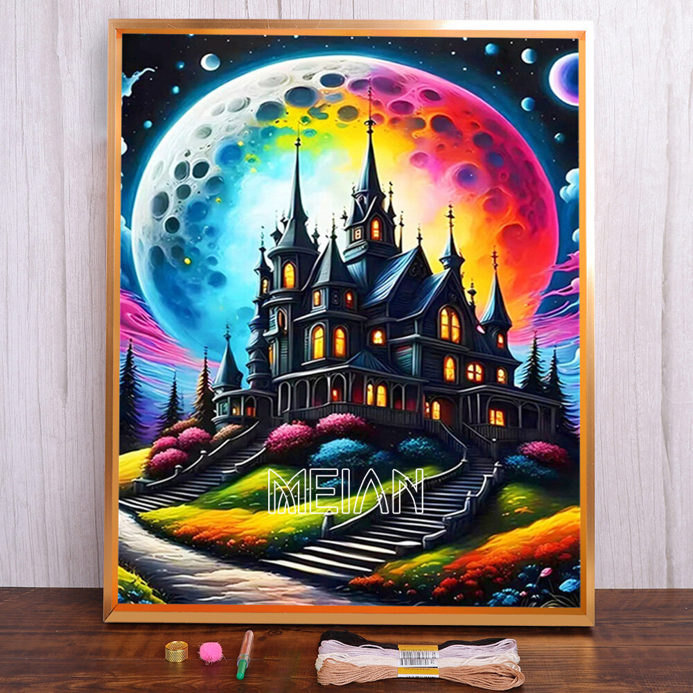 MEIAN Набор для вышивания,30x40CM,11CT,40 цветов