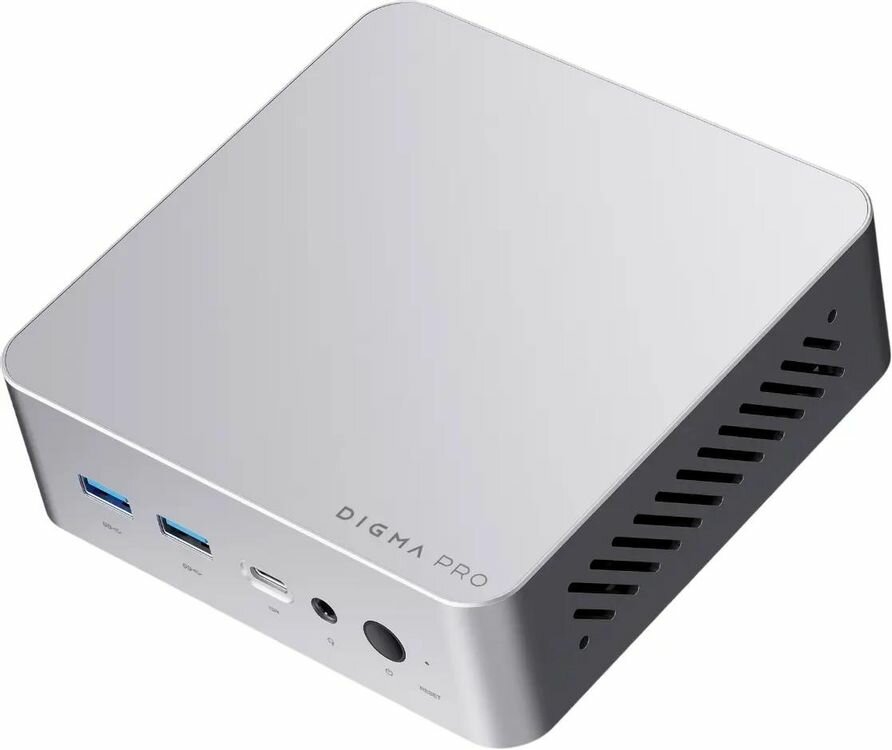 Неттоп DIGMA PRO Minimax X5 Intel Core i5 13420H, DDR5 16ГБ, 512ГБ SSD, Intel UHD Graphics, Windows 11 Pro, серебристый DPP5-ADXW07