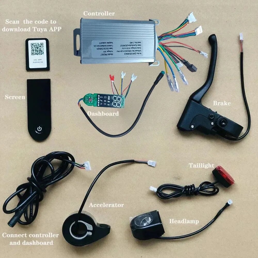 Tuya Smart контроллер скутера Matherboard Bluetooth 350W 36V 15A FOSTON X - Play DIGMA для 8,5 - дюймовых скутеров с максимальной скоростью 30 км 8pcs