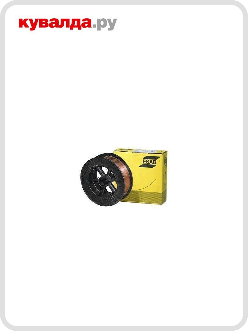 Проволока сварочная омедненная ESAB Св-08Г2С 1,0мм 5кг 2323104600, уп, 5кг