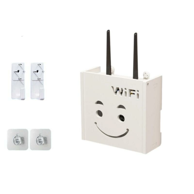 Настенный органайзер для Wi-Fi оборудования без гвоздей, пылезащитный, маленький - Стиль C
