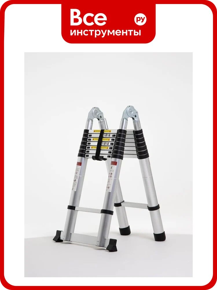 Лестница стремянка телескопическая WORKY 4,0м/8,0м 10/20 ступеней, ARD259174