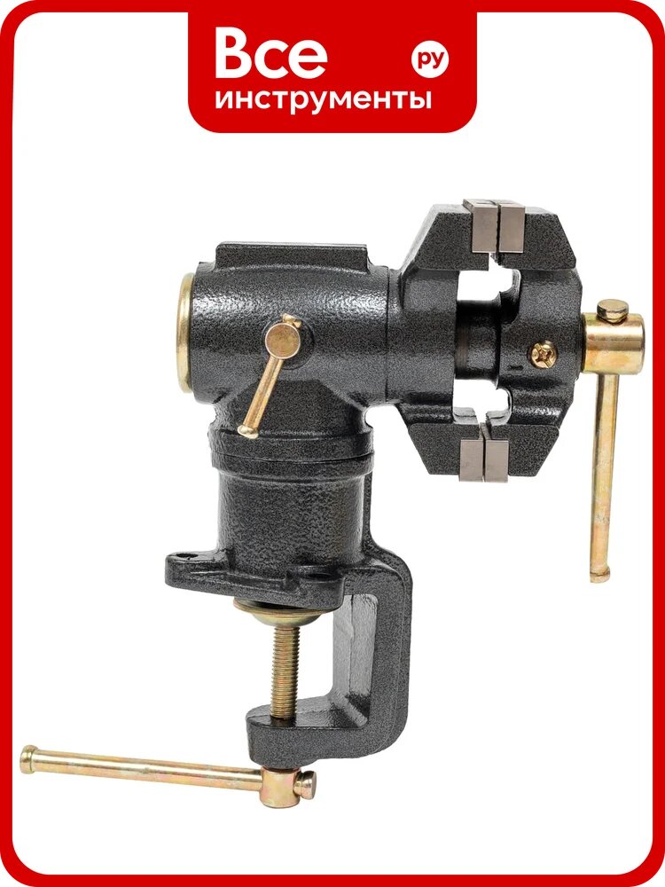 Тиски слесарные Bucktool DT-60, сталь, чугун, рабочий ход 50000мм