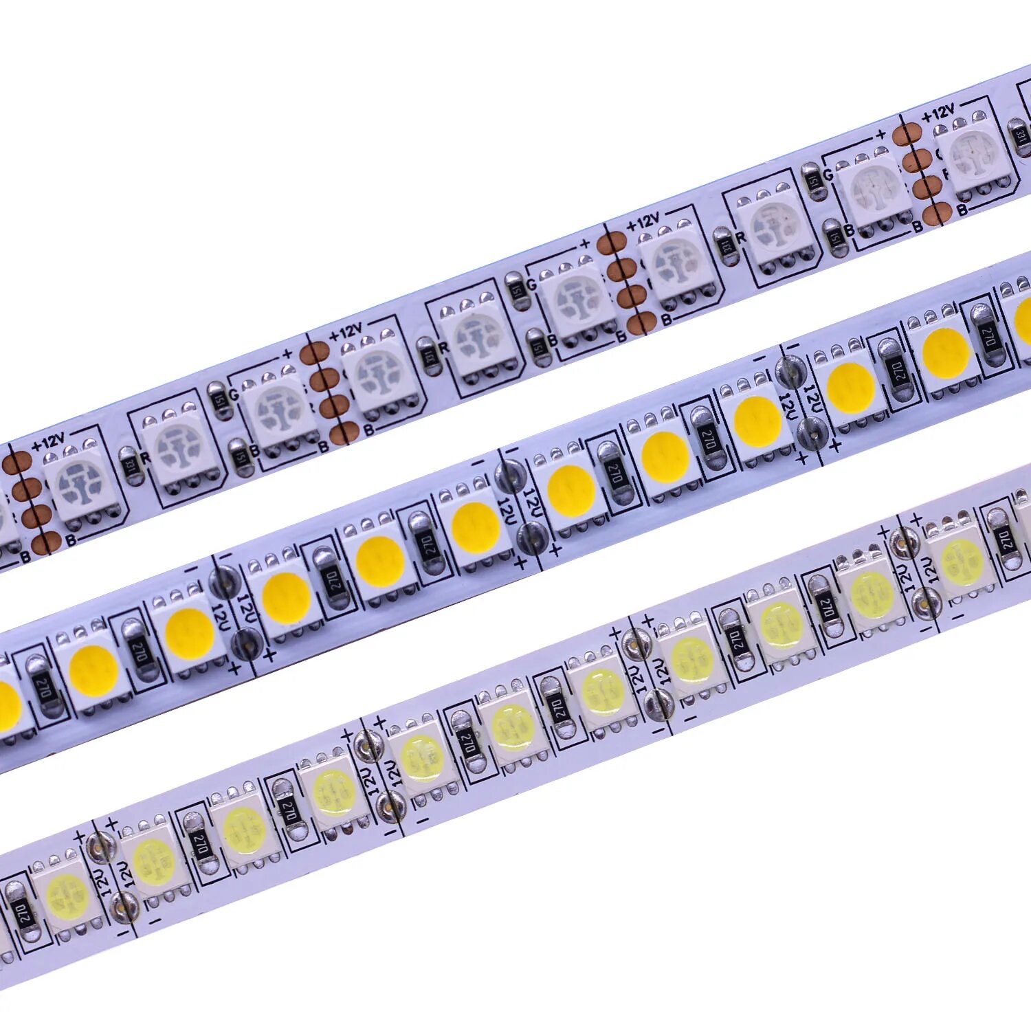 Светодиодная лента Taslauk 5050 RGB 120LED/м 5м White 6000K, IP67 tube waterproof, 12V