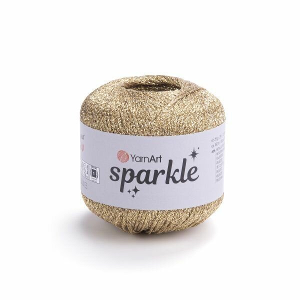 Пряжа Спаркл (Sparkle Yarnart) упаковка 6 мотков 25 г. 160 м. цвет 1306 золотистый