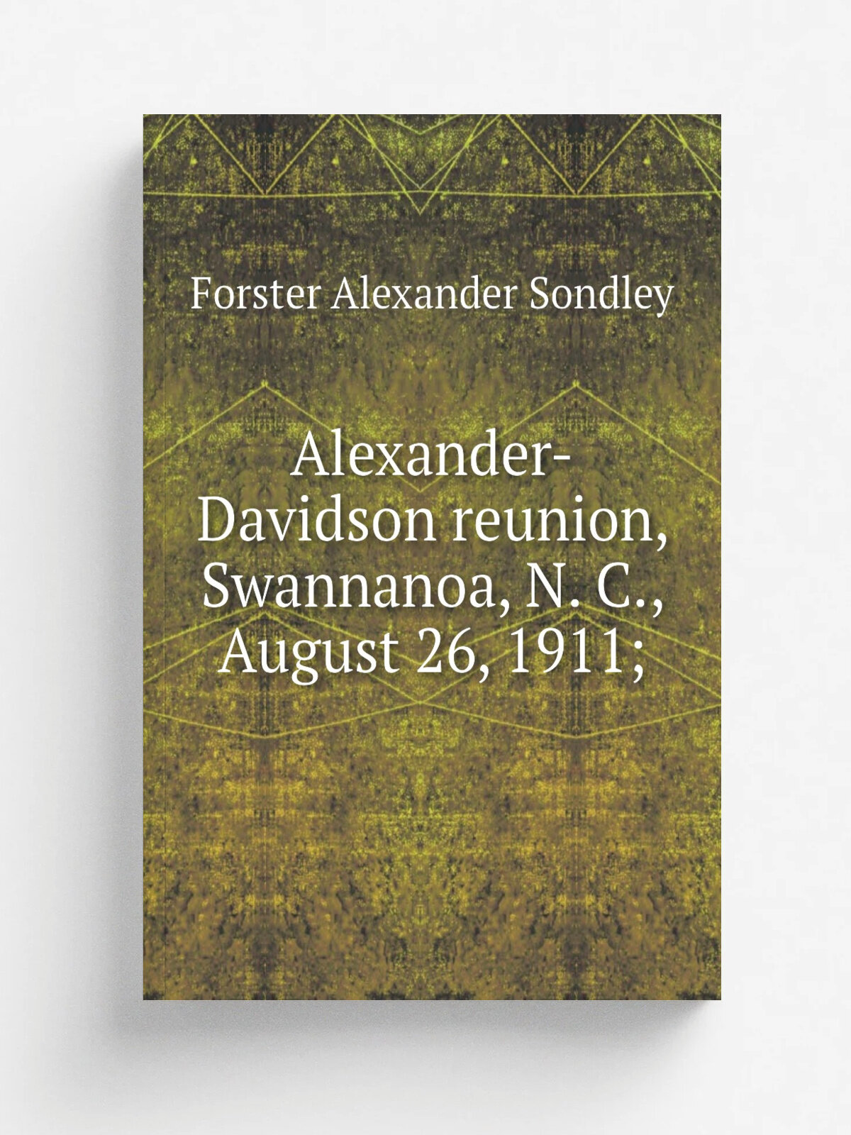Alexander-Davidson reunion, Swannanoa, N. C, August 26, 1911;