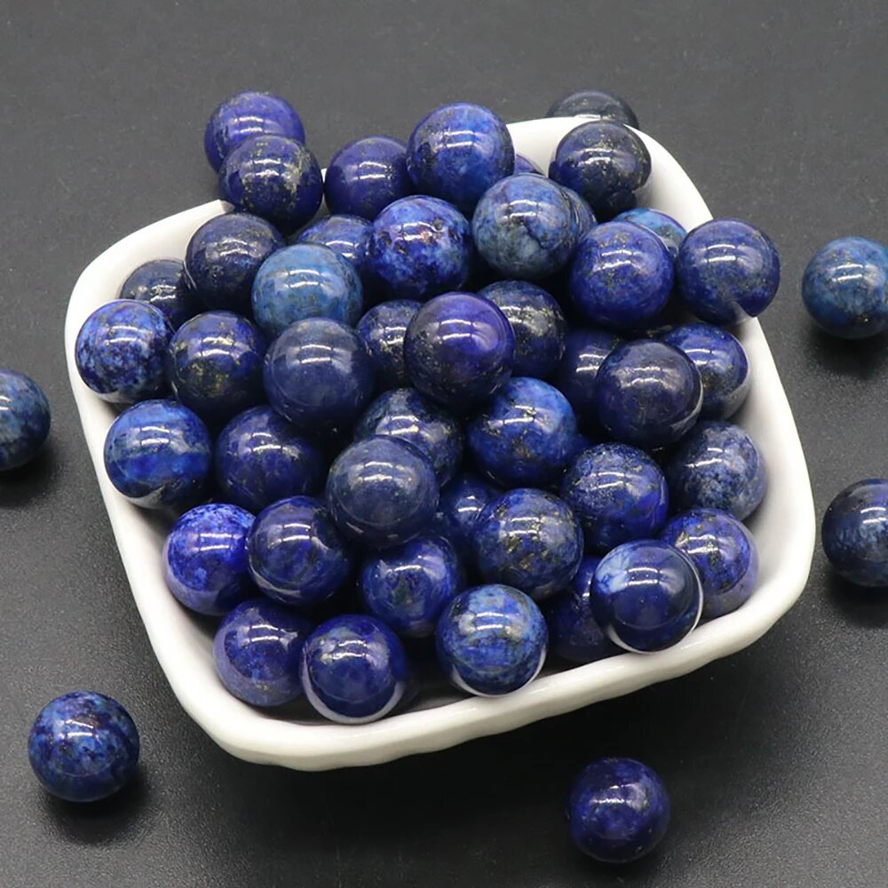 Натуральные агатовые бусины, 10 мм, 12 мм, 10 шт. Синий, 10mm, Lapis Lazuli