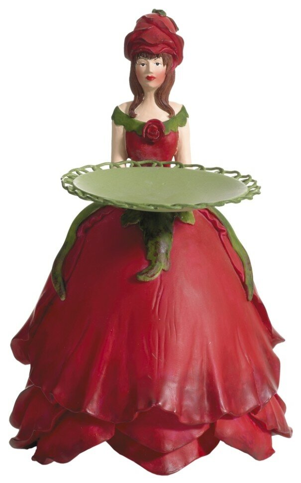 Fiebiger Floristik 850141-500 Фигурка декоративная, Blumenmadchen "Роза", 16 см