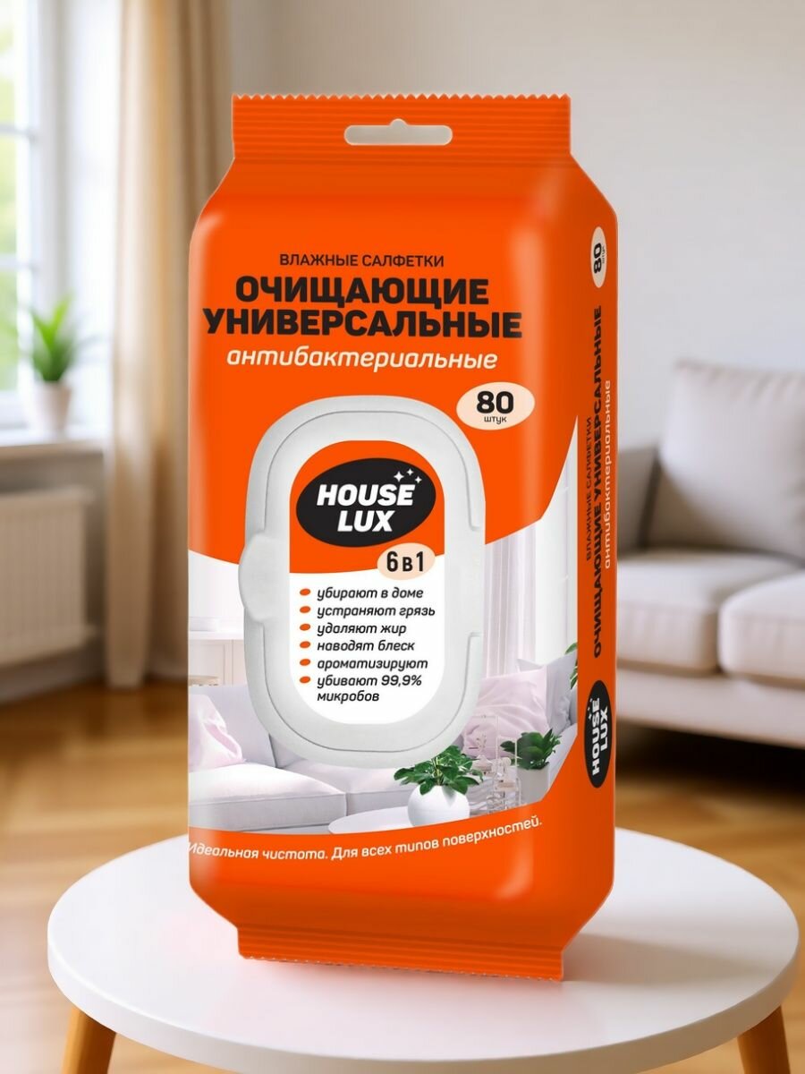 House Lux Влажные салфетки 80 шт