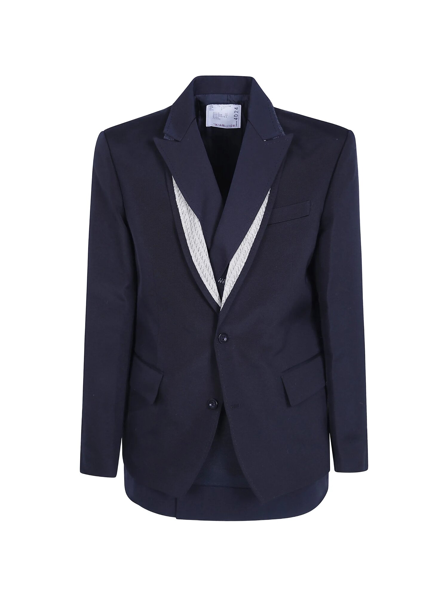 Пиджак Layered silk blazer